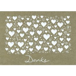 Danke Herz A6 Postkarte aus Graspapier von Graskind | Die Grasdruckerei